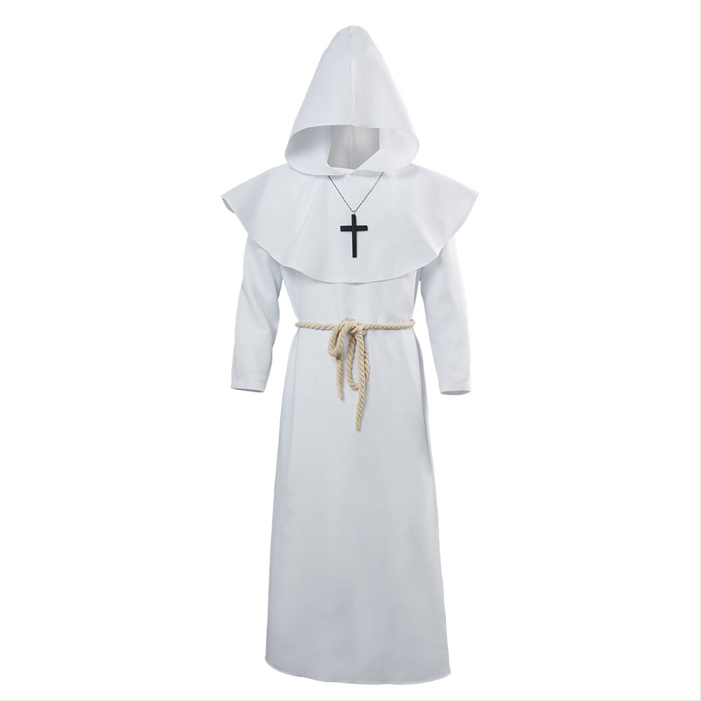 Medieval Monk Robe Priest Robe Cloak Jumpsuit Fancy Outfit Halloween C ...