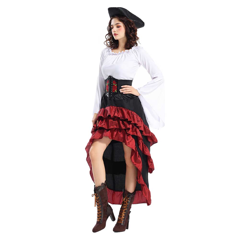 Medieval Pirates Renaissance Women Dress Cosplay Costume Outfits Hallo ...
