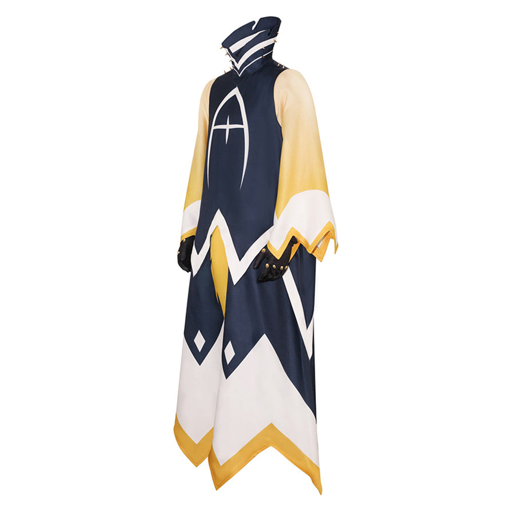 Hazbin Hotel Adam The Exorcist Blue Dress With Gloves Cosplay Costume ...