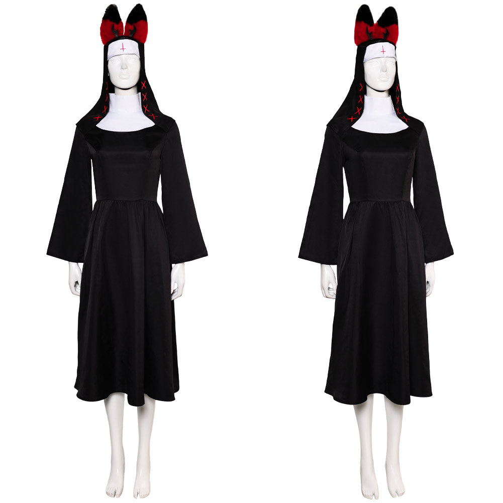 Hazbin Hotel Nun ALASTOR Dress With Hat Cosplay Costume Outfits Hallow ...