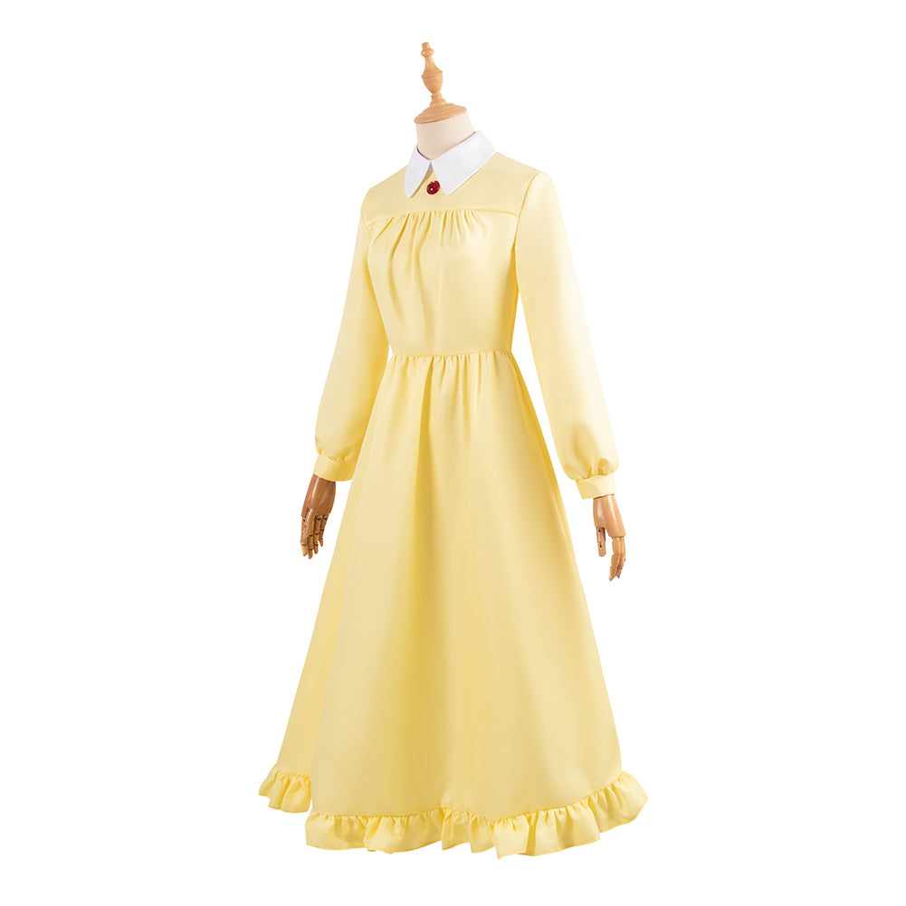 Howl's Moving Castle Sophie Yellow Dress Cosplay Costume Outfits Hallo ...