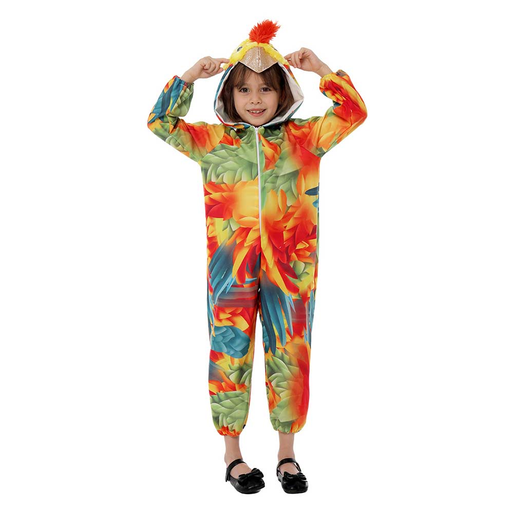 Kids Children Parrot Cosplay Sleepwear Outfits Halloween Carnival Suit ...