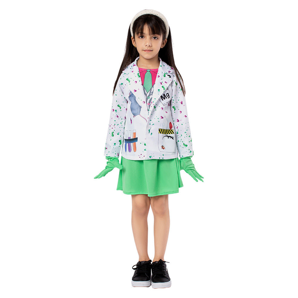 Kids Children Scientists Cosplay Magic Uniform Costume Outfits Hallowe ...