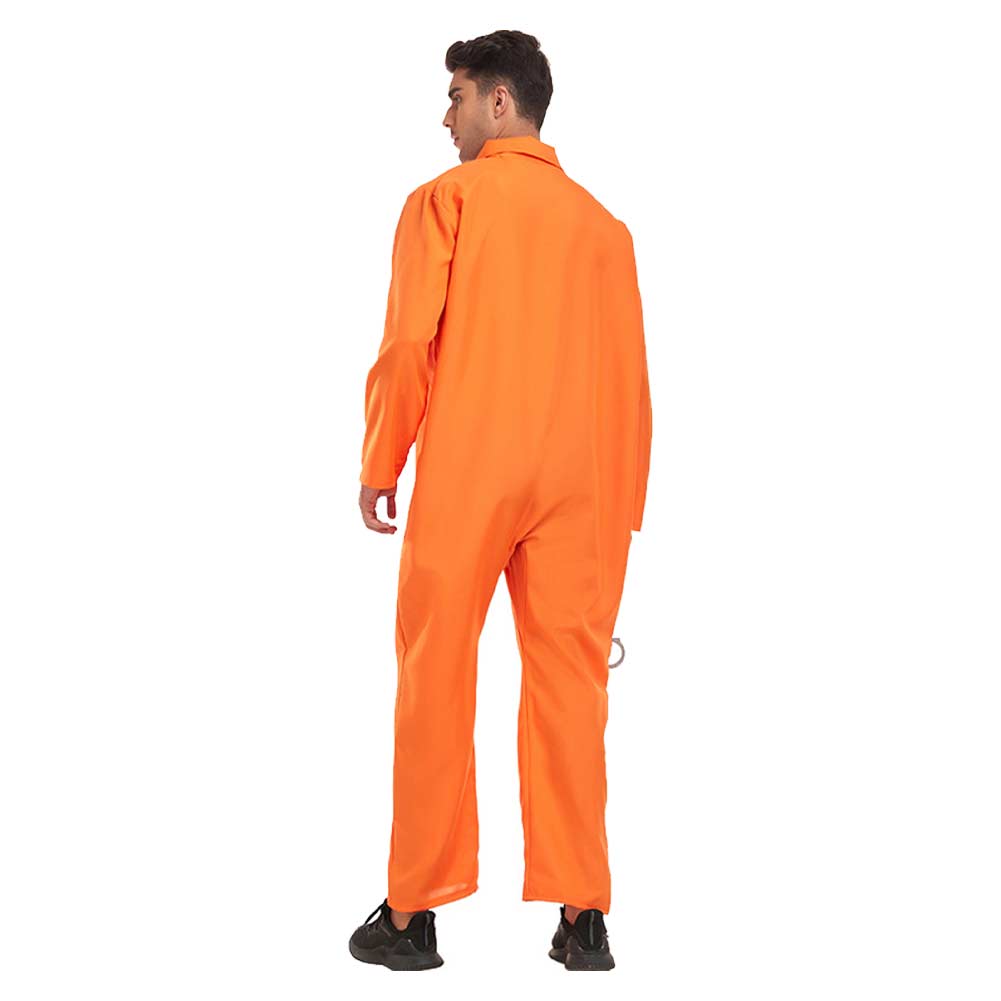 Orange Prison Uniform For Male Cosplay Outfits Halloween Carnival Suit ...