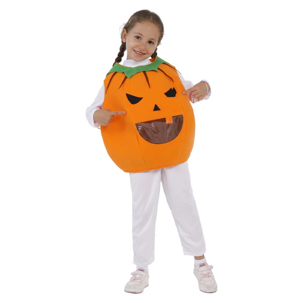 Pumpkin Pockets For Candy Kids Little Children Cosplay Outfits Hallowe ...
