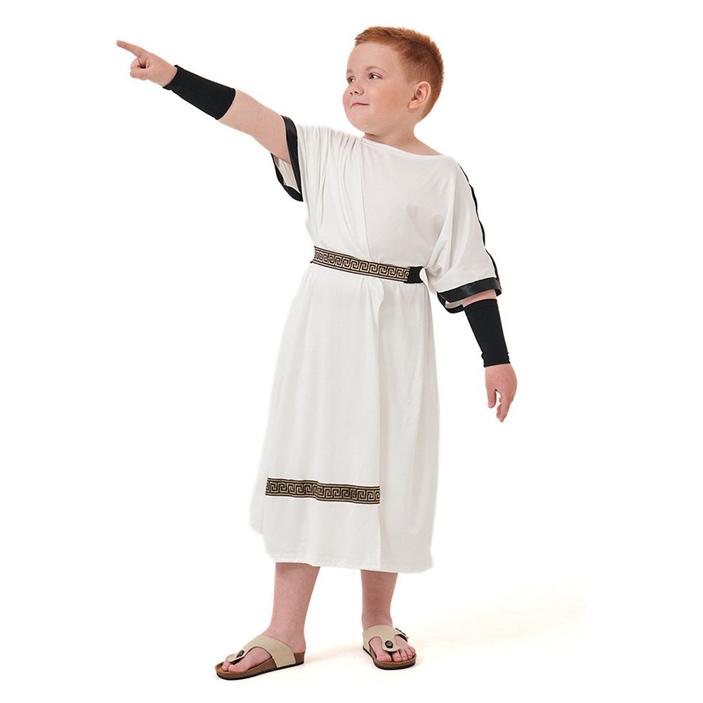 Renaissance Retro Greek Roman Kids Boys Warriors Cosplay Robe Costume ...