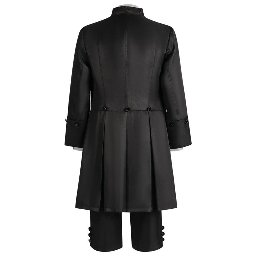 Retro 18th Renaissance Baroque Gentleman's Black Suit Cosplay Outfits ...