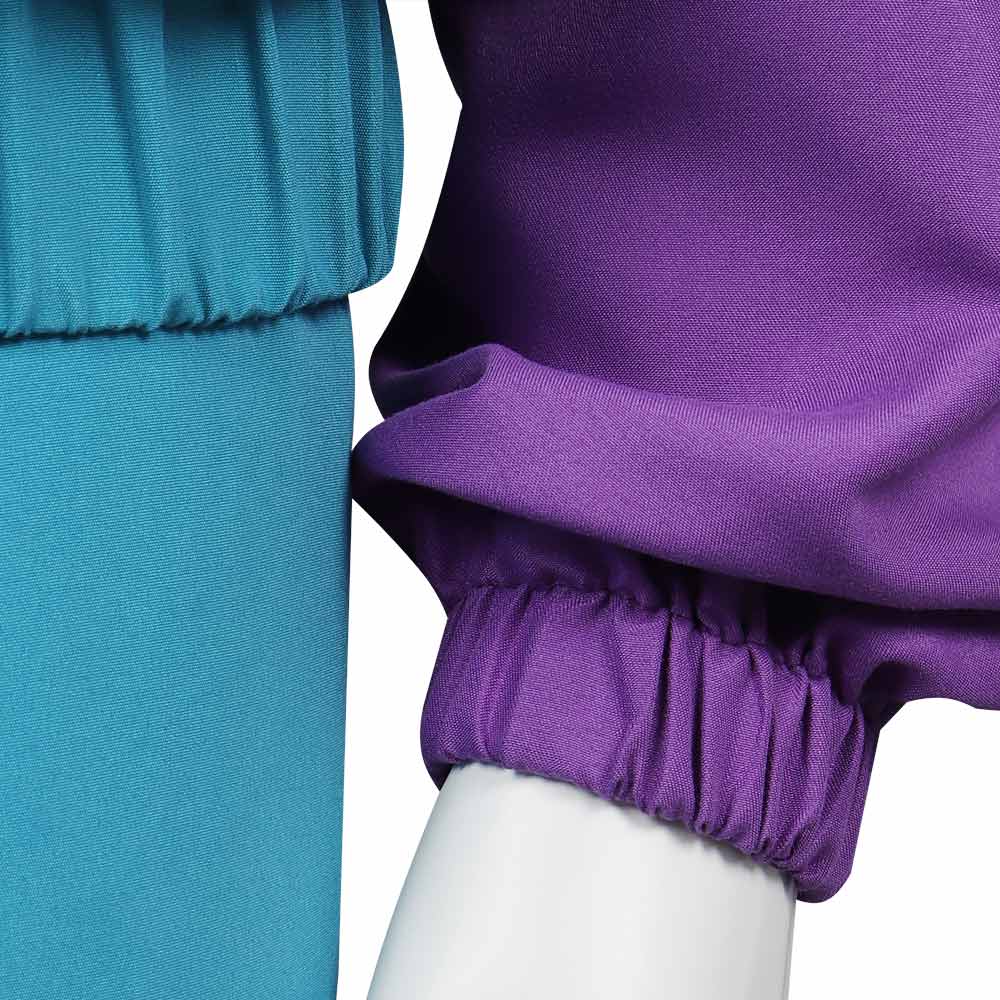 Retro 80s 90s Hip Hop Women Cyan Sportswear Set Cosplay Outfits Hallow ...