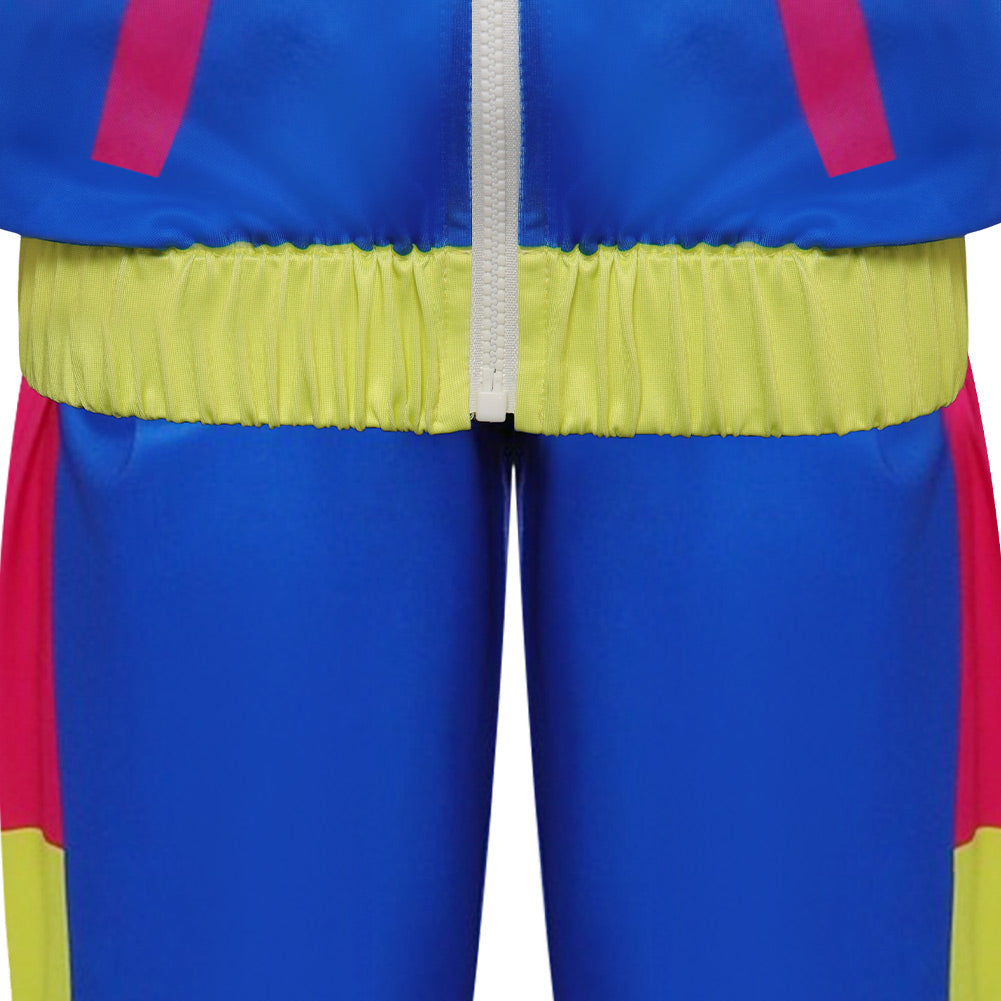 Retro 80s Hip Hop Kids Children 3 Piecs Blue Tracksuit Cosplay Outfits ...