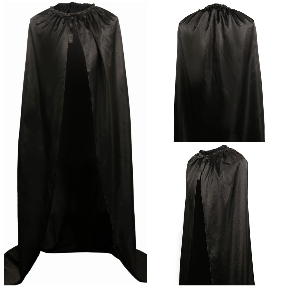 Retro Medieval Renaissance Black Satin Cape Cosplay Outfits Halloween ...