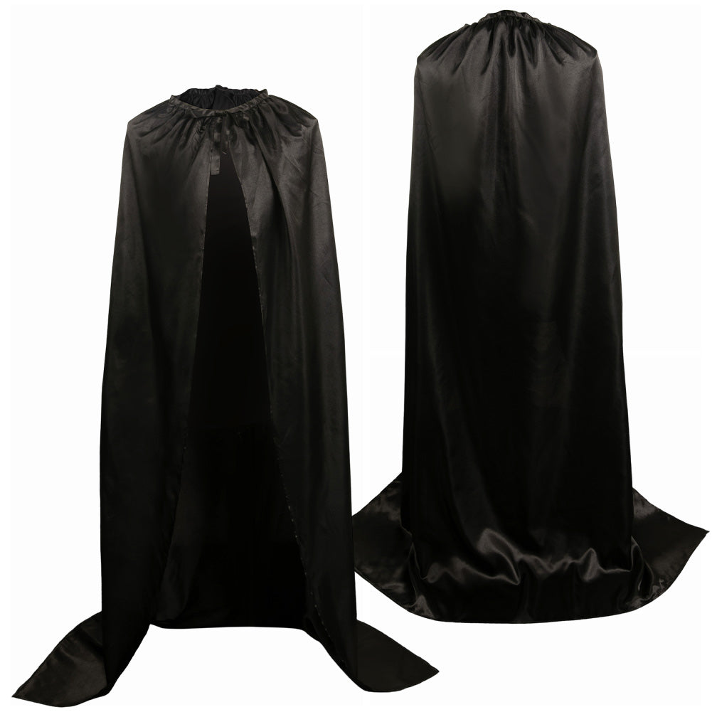 Retro Medieval Renaissance Black Satin Cape Cosplay Outfits Halloween ...