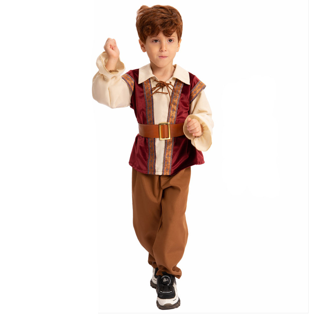 Retro Medieval Kids Boys European Stage Performance 3 Pics/Set Brown U ...