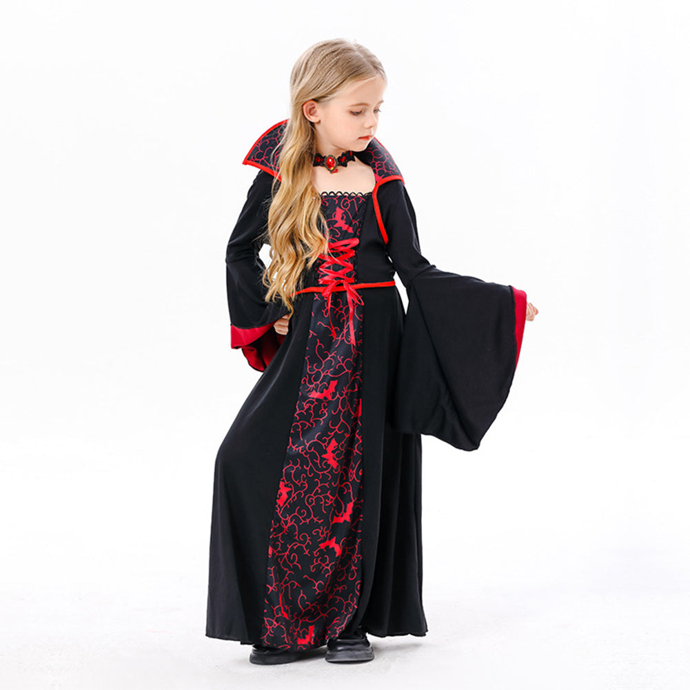 Vampire Cosplay Dress For Little Kids Girls Costume Outfits Halloween ...