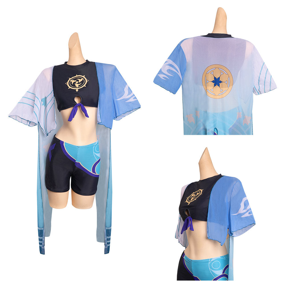 Genshin Impact Wanderer Cosplay Costume Swimsuit Halloween Carnival Su ...