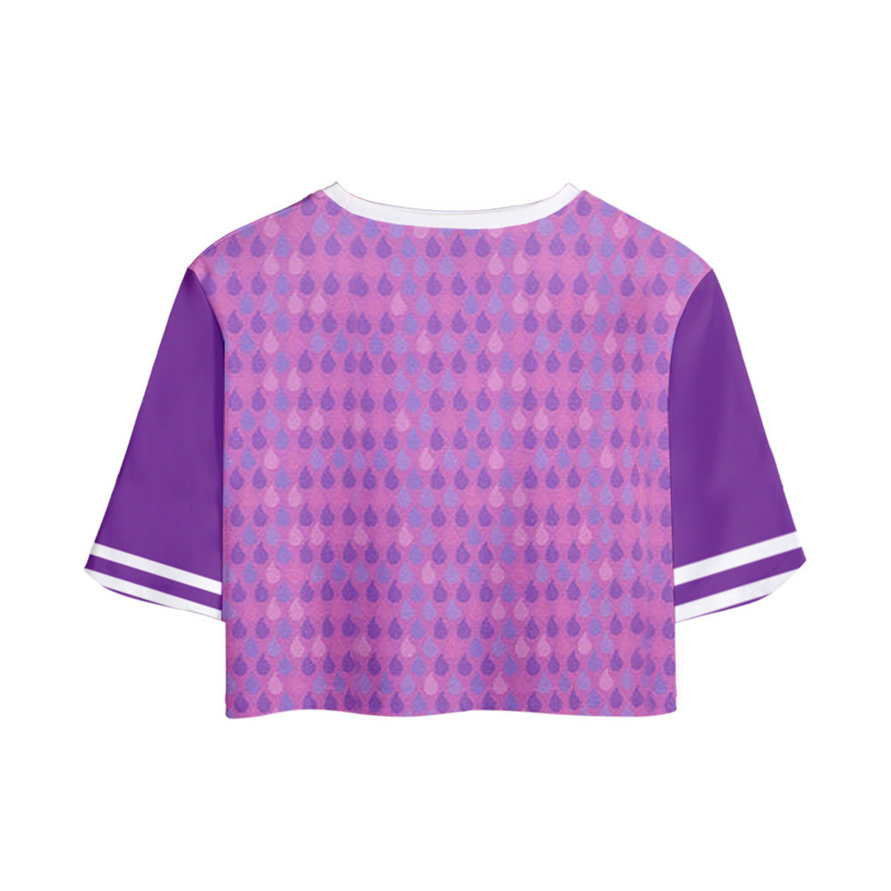 Amber Wade Kids Children Cosplay Short Sleeve Purple Top Casual Street ...