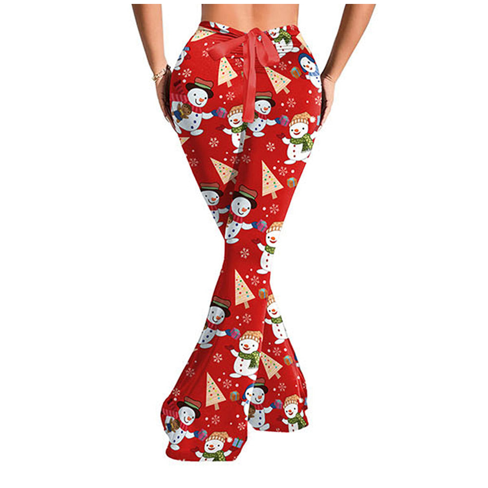 Christmas Snowman Yoga Pants Adult Cosplay Printed Joggers Trousers Ou ...