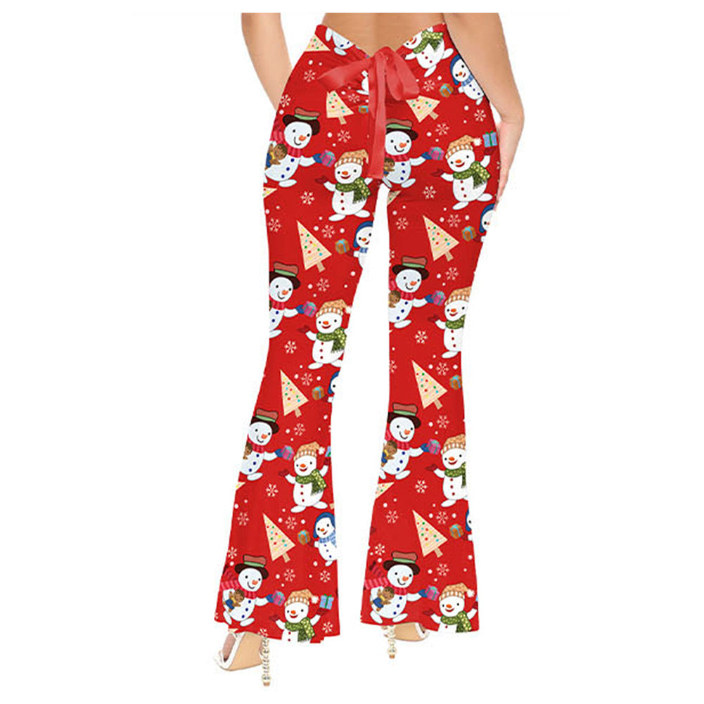 Christmas Snowman Yoga Pants Adult Cosplay Printed Joggers Trousers Ou ...