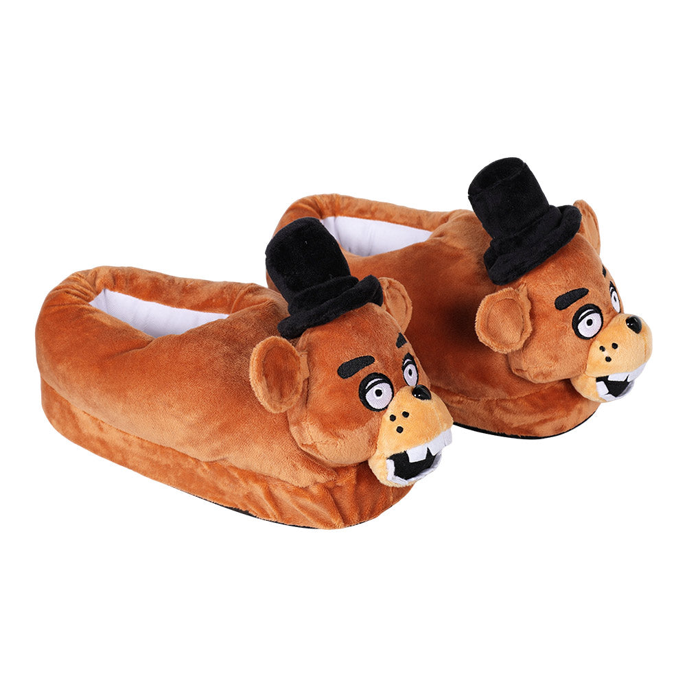 FNAF Five Nights At Freddy's Freddy Bear Plush Slippers Cosplay Shoes ...