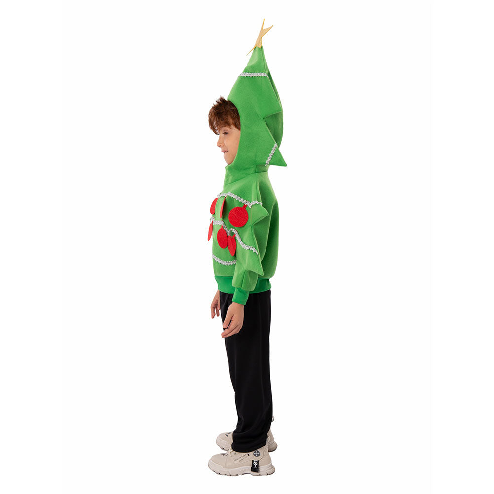 Kids Children Green Jacket Outfits Christmas Tree Cosplay Costume Chri ...
