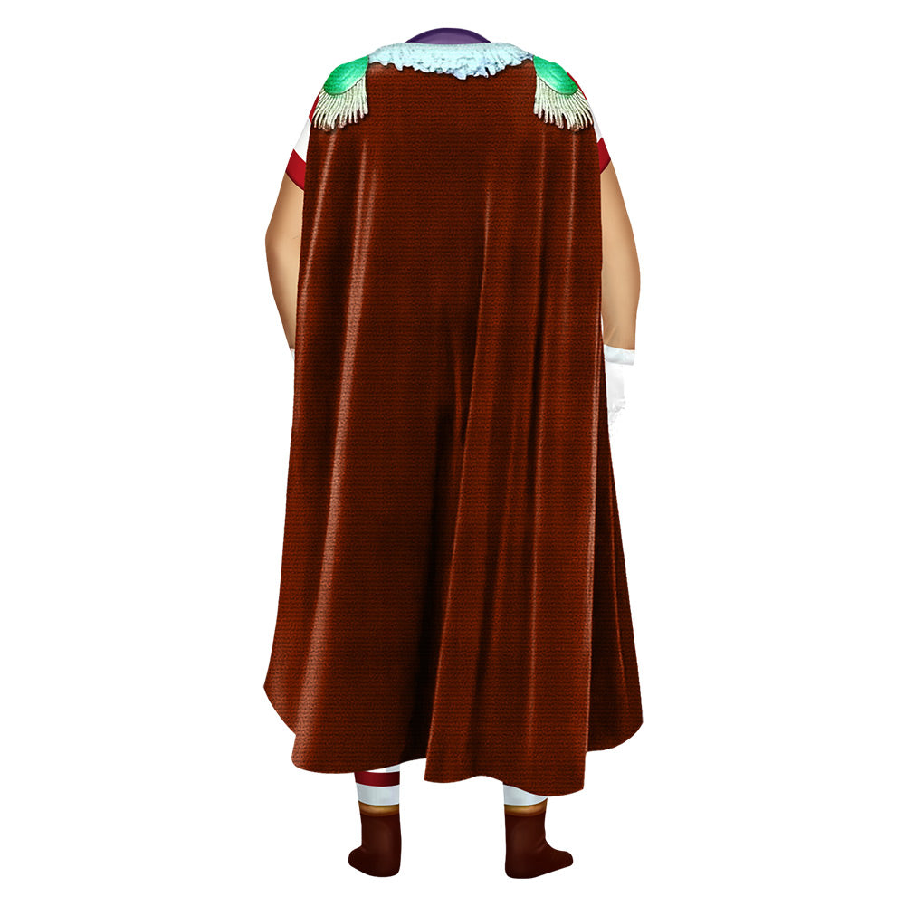 One Piece Buggy Adult Cosplay Costume Jumpsuit Fancy Outfit Halloween ...