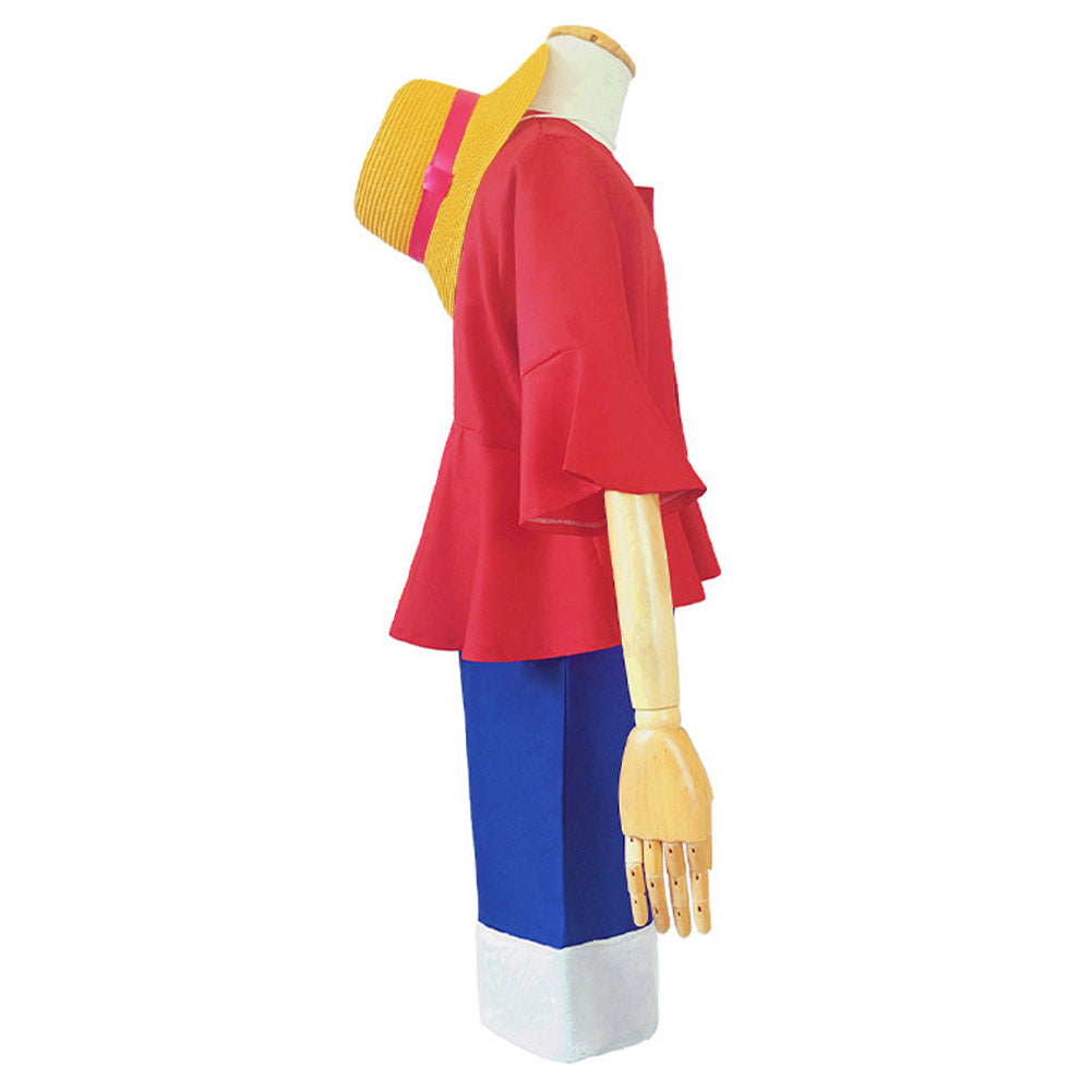 One Piece Kids Children Luffy Cosplay Costume Outfits Halloween Carniv ...