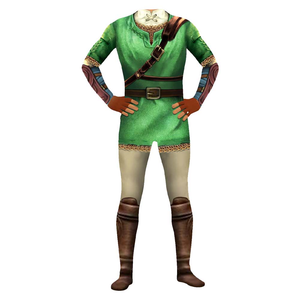 The Legend of Zelda Link Adult Cosplay Costume Green Jumpsuit Outfits ...