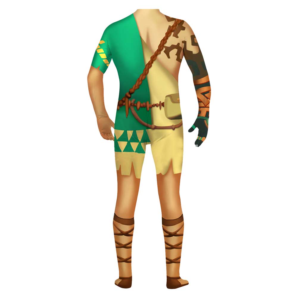 The Legend of Zelda Link Adult Cosplay Costume Yellow Jumpsuit Outfits ...