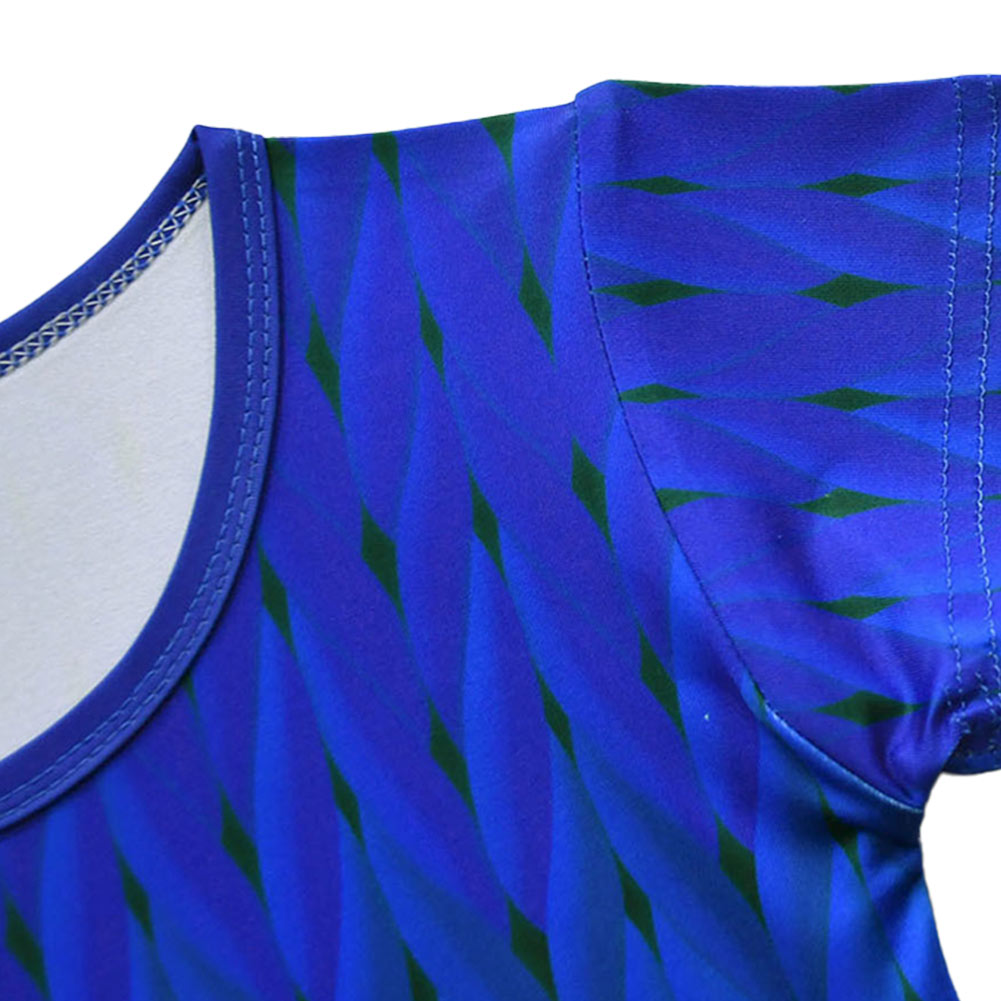 Trolls 3 Queen Poppy Elf Princess Kids Girls Cosplay Ruffled Dress Hal ...